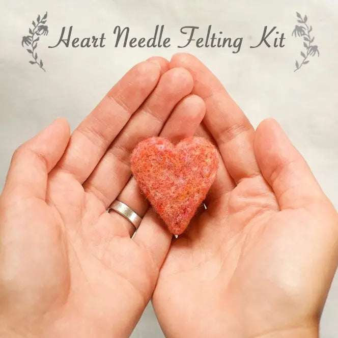 Heart - Needle Felted Kit - Beginner – Peony Pedal's Hand Picked